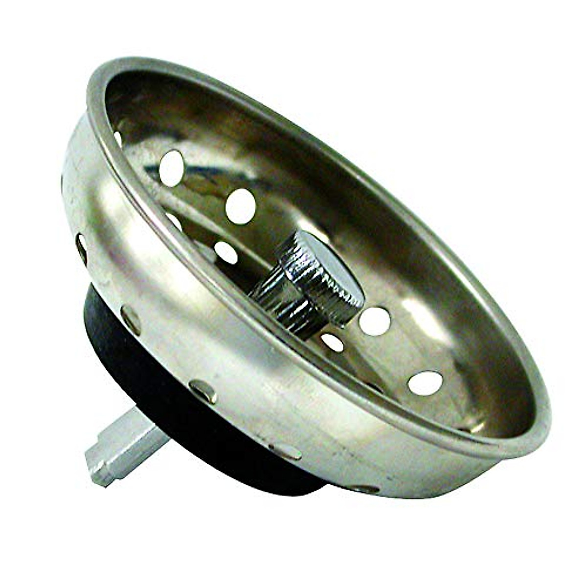 Danco 88275 3-1/4 inch Kitchen Sink Basket Strainer Splash Guard with Stationary Post, Stainless Steel