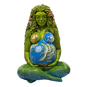 Ebros Gift Millennial Gaia Green Earth Mother Nature Goddess Te Fiti Statue by Oberon Zell in Vivid Colors Home and Garden Decorative Figurine (Extra Large 23" Tall)
