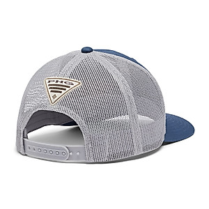 Columbia Unisex PHG Leather Game Flag Snap Back - High, Zinc/Cool Grey, One Size