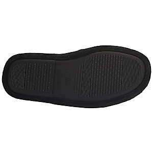 MUK LUKS Men's Maverick Slide Slippers, Ebony/Charcoal, 8-9