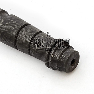 PAL 2000 KNIVES DAG-9815 Custom Handmade Damascus Steel Fixed Blade Hunting Tri Edge Spiral Kris Dagger Knife Cyclone Tri Blades knife with Sheath 10 Inch Full Tang