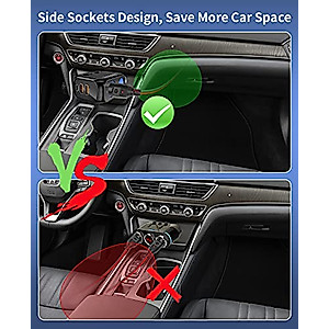 SUPERONE 180W Cigarette Lighter Splitter with 20W PD, 2-Socket Cigarette Lighter Adapter, Fast USB C Car Charger with Type-C 20W PD & QC 3.0 for Dash Cam, GPS, Laptop/iPad/iPhone 14/13/12/11/X/Samsung