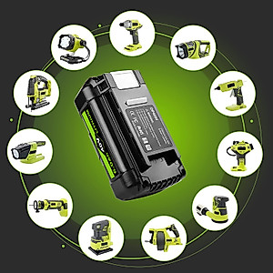 Xocdvso 6.0Ah 40V Lithium Battery Replacement for ryobi 40v Battery Compatible with 40v ryobi Battery OP4015 OP4026 OP40201 OP40261 OP4030 OP4040 OP40401 OP4050 OP40501 OP40601