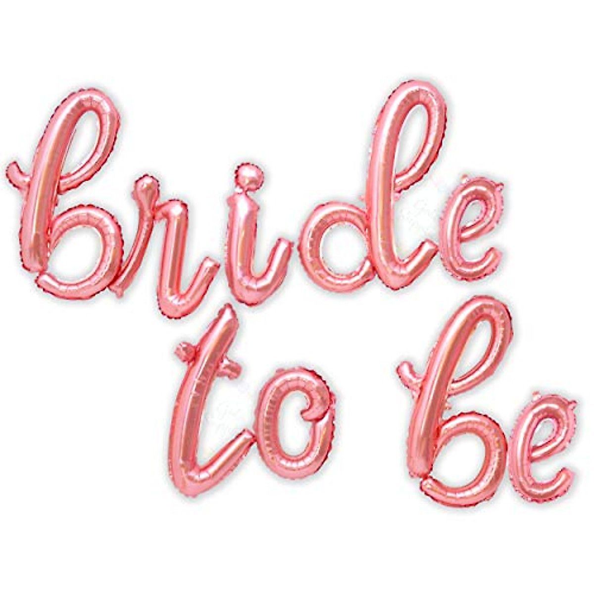 Bride To Be Letter Balloons - Big Rose Gold Bride To Be Banner In Cursive / Script Letters | Great For Bachelorette Party Decorations / Bridal Shower Decor | Bride To Be Foil Mylar Balloon
