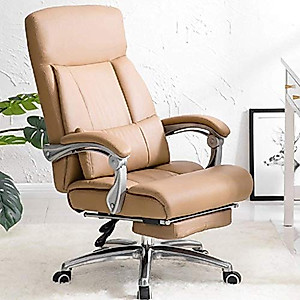 ZLBYB Furniture Series Big Rated Black Leather Executive Swivel Ergonomic Office Chair with Extra Wide Seat