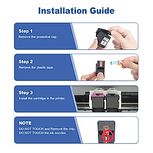 WEKVA Compatible Ink Cartridges Replacement for HP 62XL (Black and Tricolor, 2-Pack)