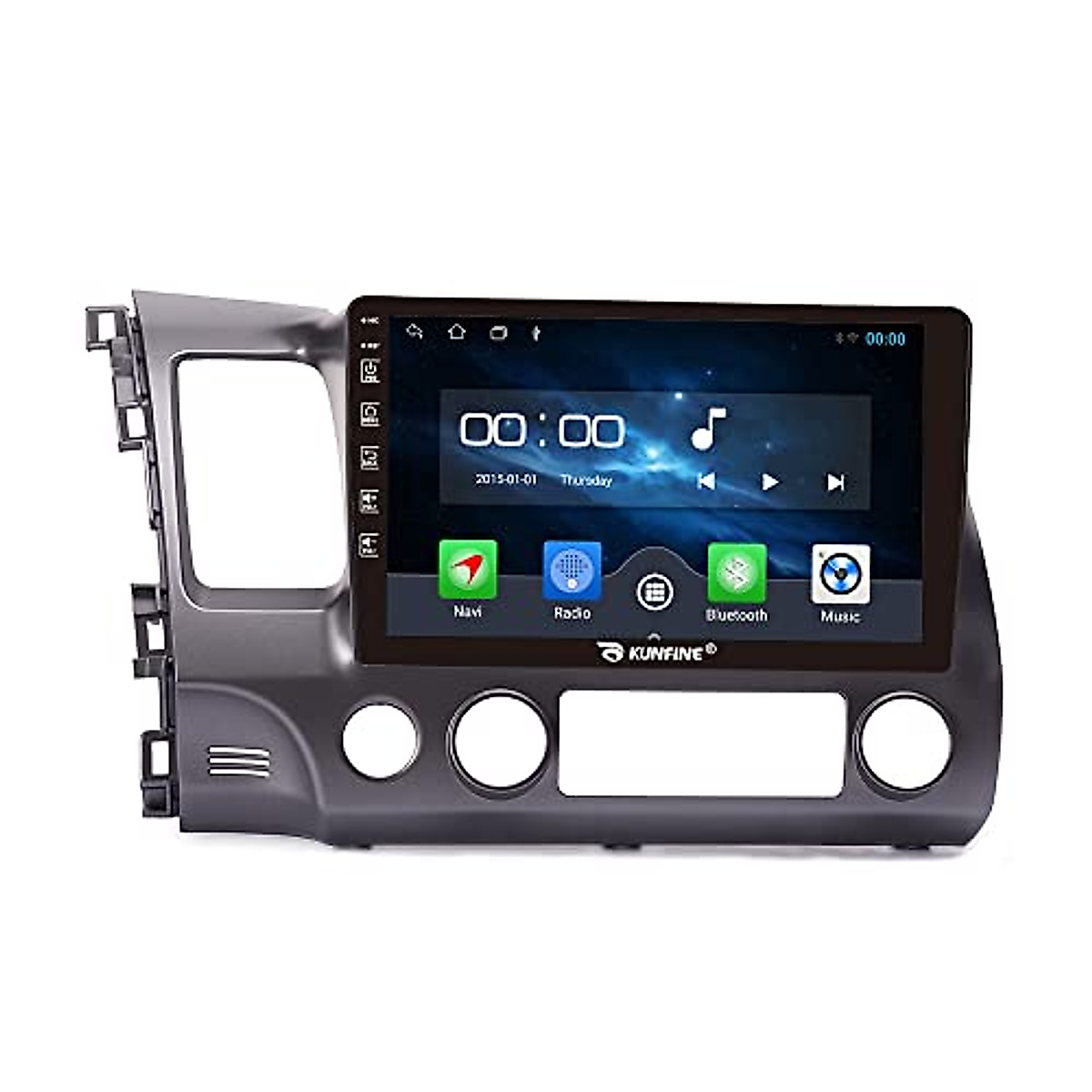 KUNFINE Android Radio CarPlay &Android Auto Autoradio Car Navigation Stereo Multimedia Player GPS Touchscreen RDS DSP BT WiFi Headunit Replacement for Honda Civic 2004-2011, if Applicable