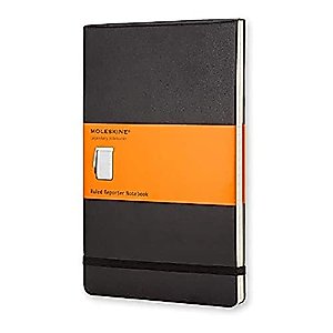 Moleskine Classic Notebook, Hard Cover, Large (5" x 8.25") Ruled/Lined, Black, 240 Pages