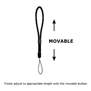 Sartkrin Wrist lanyard hand strap Lanyards for Flashlight Outdoor portable water cup USB Flash Drive Cell Phone Key ID Card Badge holder 5 PACK (5 Pack - Black)