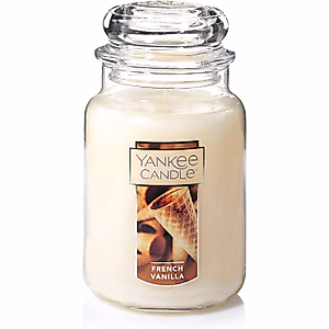 Yankee Candle Fresh Cut Roses and French Vanilla Scented 22oz Large Jar Candles (2-Pack)