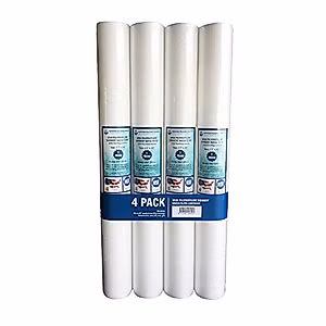 WFD, WF-SP201 2.5"x20" 1 Micron Sediment Water Filter Cartridge, Spun Polypropylene, Fits in 20" Standard Size Housings of Filtration Systems (4 Pack)