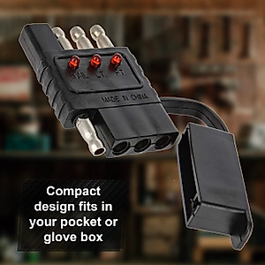 ABN Trailer Light Tester 4 Pin Trailer Plug Adapter - LED 4 Way Trailer Brake Light Tester for Inline Circuits