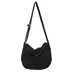 Unisex Corduroy Crossbody Dumpling Bag Tote Messenger Casual Sling Shoulder Bag Large Daily Shopping Commuting