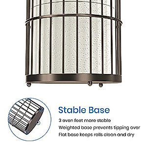 Toilet Paper Storage Holder Stand for Spare Bathroom Tissue Mega Rolls-Bronze