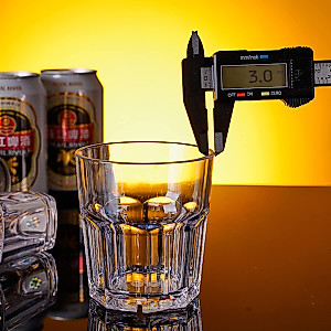 Clear Plastic Drinking Glasses, Acrylic Cups Reusable, Unbreakable Tumblers Set of 8, Drinkware Set Water Glasses for Kitchen Cocktail Picnic Party Juice Whiskey Wine, 8.5 OZ, BPA Free (Clear)