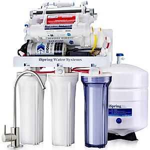 iSpring 7-Stage Alkaline Mineral UV Reverse Osmosis System | Clear Water