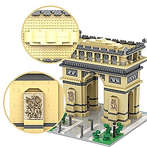 dOvOb Architecture Arc De Triomphe Micro Building Blocks Set (2020 Pieces) Famous Architecture Model Toys Gifts for Kid and Adult