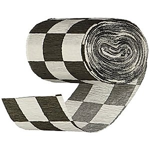 Beistle Flame Resistant Checkered Crepe Streamer, 21/2 by 30-Feet
