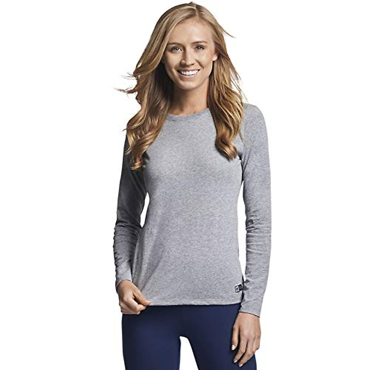 Russell Athletic Women's Essential Long Sleeve Tee Shirt, Oxford, XL