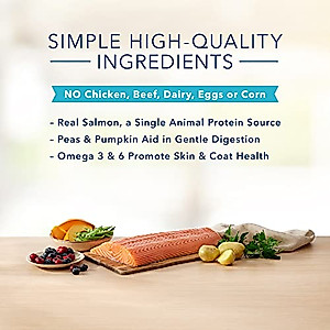 Blue Buffalo Basics Skin & Stomach Care, Grain Free Natural Adult Dry Dog Food, Salmon & Potato 22-lb