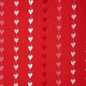 DII Valentine's Day Collection Kitchen, Dishtowel/Dishcloth Set, Hearts Dobby Stripe, 6 Piece