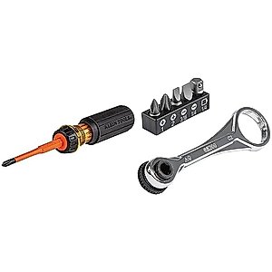 Klein Tools Insulated Screwdriver Set (32293) and Mini Ratchet Set (65200)