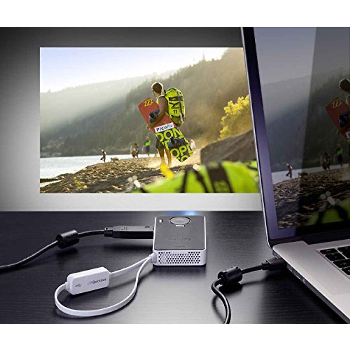 Philips PPX4350WIFI/INT Pocket Projector, 50 Lumens, LED, HDMI, 60 Inches Display, Bluetooth, Wireless, USB, 4,6 Oz