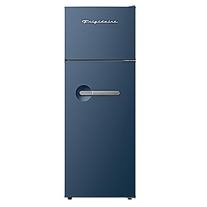 Frigidaire EFR768-AZURE Retro Apartment Size Refrigerator with Top Freezer-2 Fridge with 7.5 Cu Ft of Storage Capacity, Adjustable Spill-Proof Shelves, Door & Crisper Bins, Azure, Blue