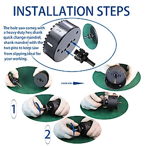 PLG2SUPT 4 inch Carbide Grit Hole Saw Cutter for Hardy Plank Air Brick Stucco Drywall Fiber Cement siding Backer Board Plasterboard