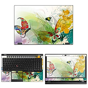 Decalrus - Protective Decal Butterfly Skin Sticker for Lenovo ThinkPad P53 (15.6" Screen) case Cover wrap LEthnkpd15_P53-116
