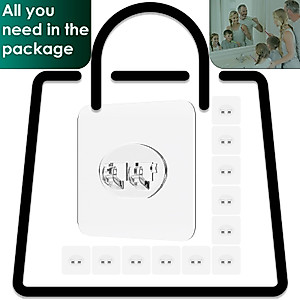 Jovware Adhesive for Shower Caddy, Shower Adhesive Strips, Shower Caddy Adhesive Replacement, Shower Self Adhesive Shelf Strong Hook for Bathroom Kitchen Sink Shelves Wall Mount 12 Pack 1 Wire Hook