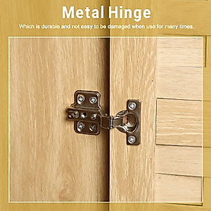 QEIUZON Wardrobe Closet, Freestanding Closet Wardrobe Cabinet with Wide Drawers & Hanging Rod, Armoire for Bedroom, Kids' Room, Dorm (Natural)