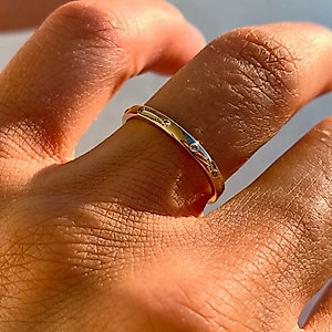 CTIEIP 0.05 Cttw Real Natural Diamond Wedding Band for Women in Sterling Silver Diamond Accent Band Jewelry Gift for Her(G-H Color, I2-I3 Clarity)