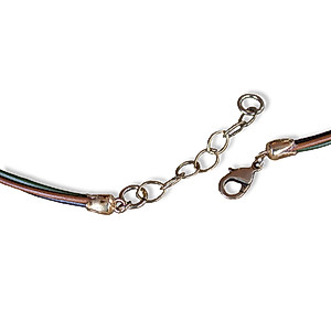 Elaine Coyne Collectible Artwear Verdigris Patina Large Brass Sand Dollar Pendant on Expresso Leather - USA Made