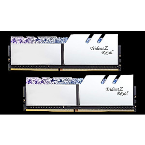 G.Skill 32GB DDR4 Trident Z Royal Silver 3600Mhz PC4-28800 CL16-19-19-39 1.35V Dual Channel Kit 2x16GB
