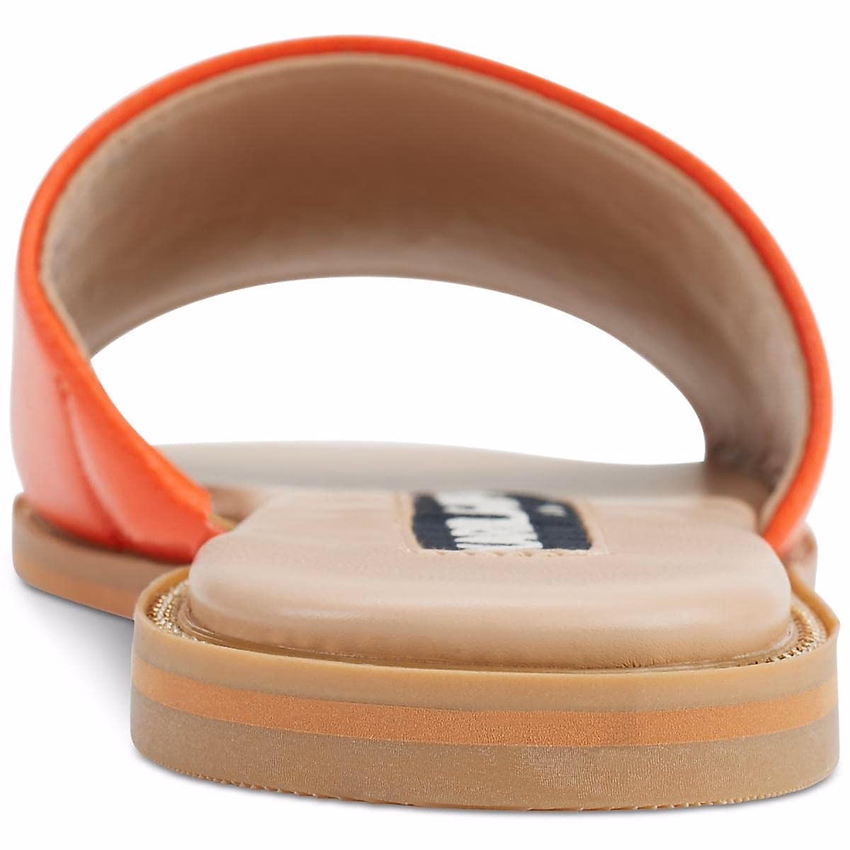 Karl Lagerfeld Paris Womens Gloria Suede Flat Sandals Orange 10 Medium (B,M)