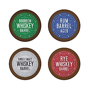 Bourbon Barrel Aged Coffee 24ct Variety Pack Set, Single Origin Coffee Paired with Bourbon, Rye Whiskey, Malt Whiskey and Rum, 24ct