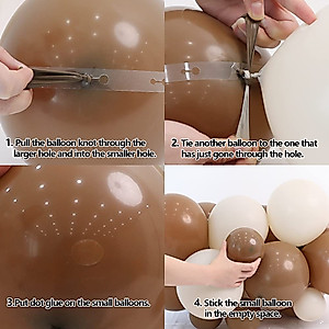 Brown Balloon Garland Kit Coffee Arch Nude Neutral Cream Teddy Bear Tan Safari Party Decorations For Boy Baby Shower Different Sizes