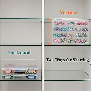 BangQiao 4 Pack Clear Plastic Storage Organizer Box with 15 Adjustable Dividers and 3 Fixed Sections, Portable Carrying Case with Handle and Hinged Lid for Art, Craft Supplies, Small Parts, Tackle