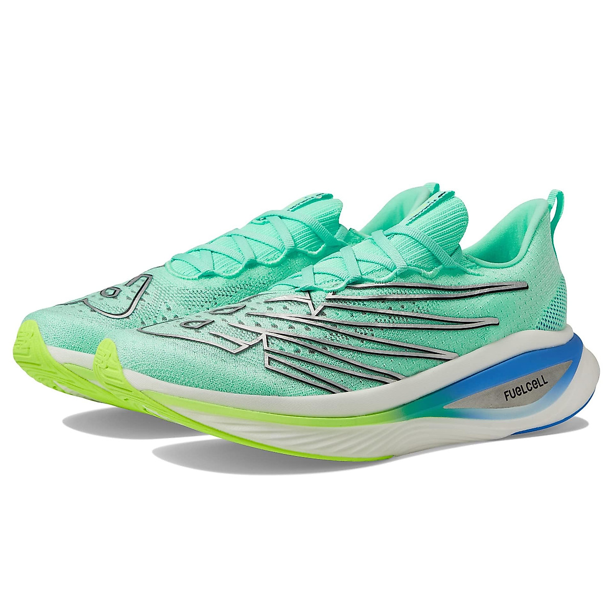 New Balance Women's FuelCell SuperComp Elite V3 Running Shoe, Bright Mint/Pixel Green, 7.5