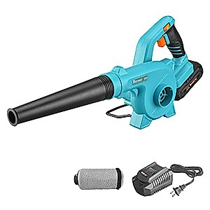 Berserker 20V Leaf Blower Cordless 2.0Ah Battery Operated and Charger Included,2-in-1 Compact Electric Powered Handheld Lightweight Variable-Speed Yard Vacuum for Lawn Care,Snow Blowing,Dust Cleaning