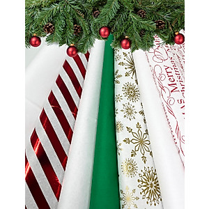K-Kraft 20 x 20" Tissue Paper with Foil, 102 Sheet Christmas Pack