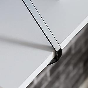 JOLLYMER 3 Tier White Wall Shelf, Bathroom Shelves Wall Mounted, 23.5 Inch Hanging Shelf Storage Display Shelves for Living Room Bedroom Kitchen Office