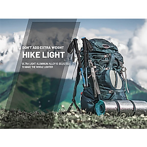 G2 Trekking Hiking Poles Telescopic/aluminum alloy/EVA foam Grip/Foam Padded Wrist Strap/Auto-Adjustable Strap/Quick Flip Lock (Pack of 2 Poles)