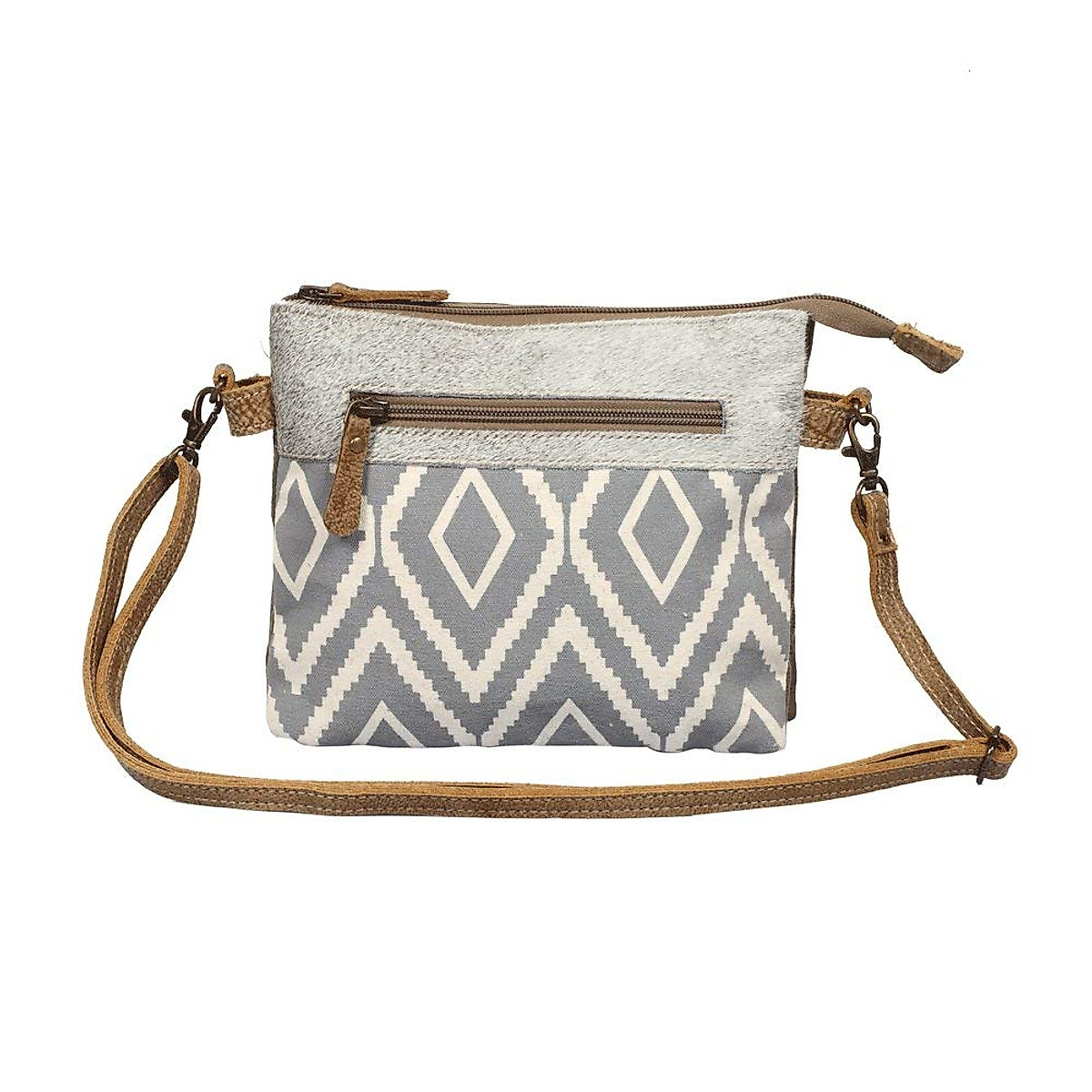 Myra Bag womens Blaze Upcycled Canvas & Leather Crossbody Bag S-1331