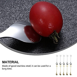 DOITOOL 10Pcs Dessert Spoons Stainless Steel Stirring Spoons Cute Cow Shape Coffee Spoons Milkshake Cake Spoon Silverware Golden Spoons