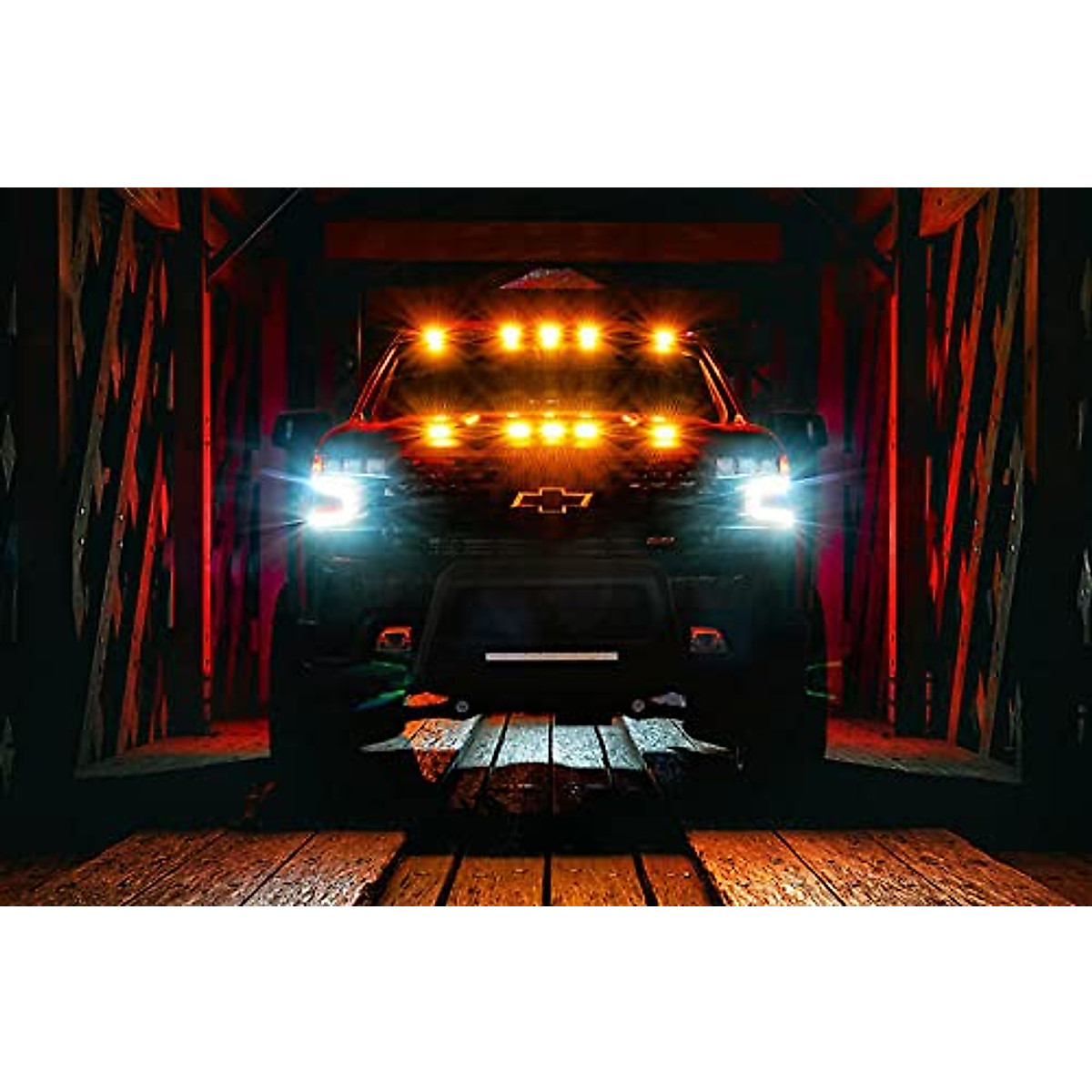 Auto Ventshade [AVS] Aerocab Marker Light | Fits 2022 - 2024 Chevrolet Silverado 1500, Color Match-Summit White | 698168-GAZ