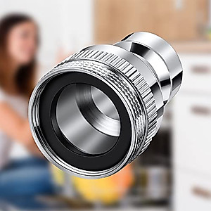 Dreyoo 2 Pcs Dishwasher Faucet Adapter, Dishwasher Snap Adapter Connection 15/16-27Male or 55/64-27Famale Chrome (No Filter)