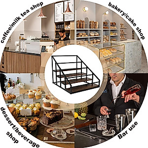 YQBRAO Coffee Syrup Organizer, 4-Tier 16 Bottles Coffee Syrup Rack for Coffee Bar, Coffee Syrup Stand for kitchen coffee station, Coffee Syrup Holder for Syrup, Wine, Dressing