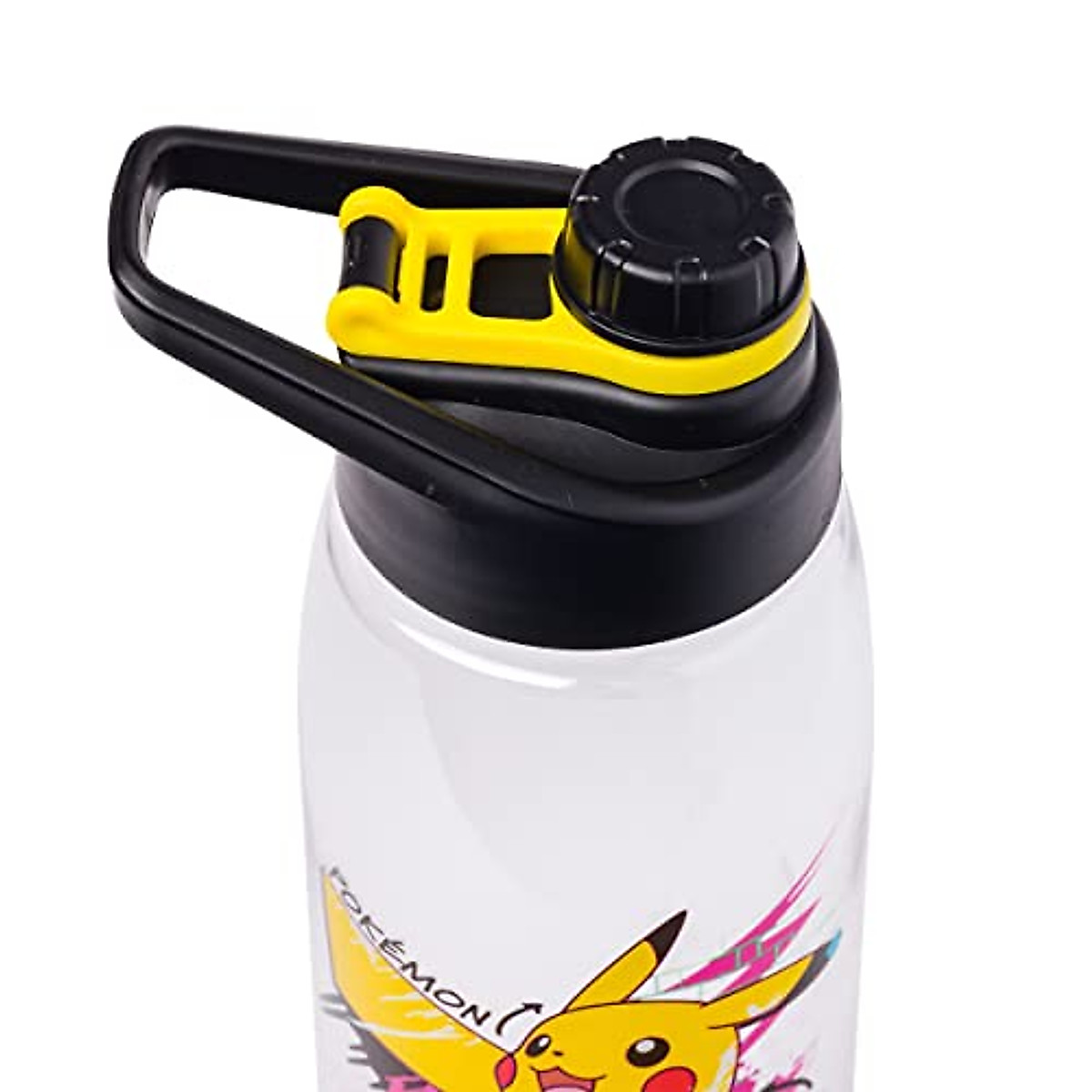 Silver Buffalo Pokémon Skate Graffiti Electrifying Pikachu Tritan Water Bottle, Screw Top Lid, 28 Ounces